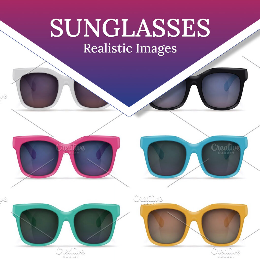 Sunglasses Realistic Images – MasterBundles