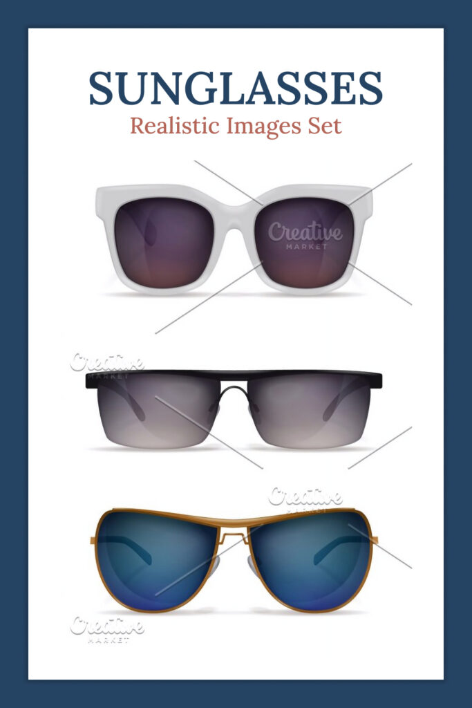 Sunglasses Realistic Images Set – MasterBundles