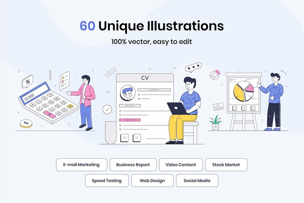 60 Perfect Swift Illustrations – MasterBundles