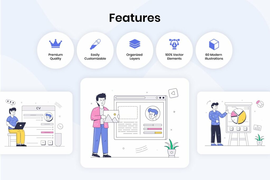 60 Perfect Swift Illustrations – MasterBundles