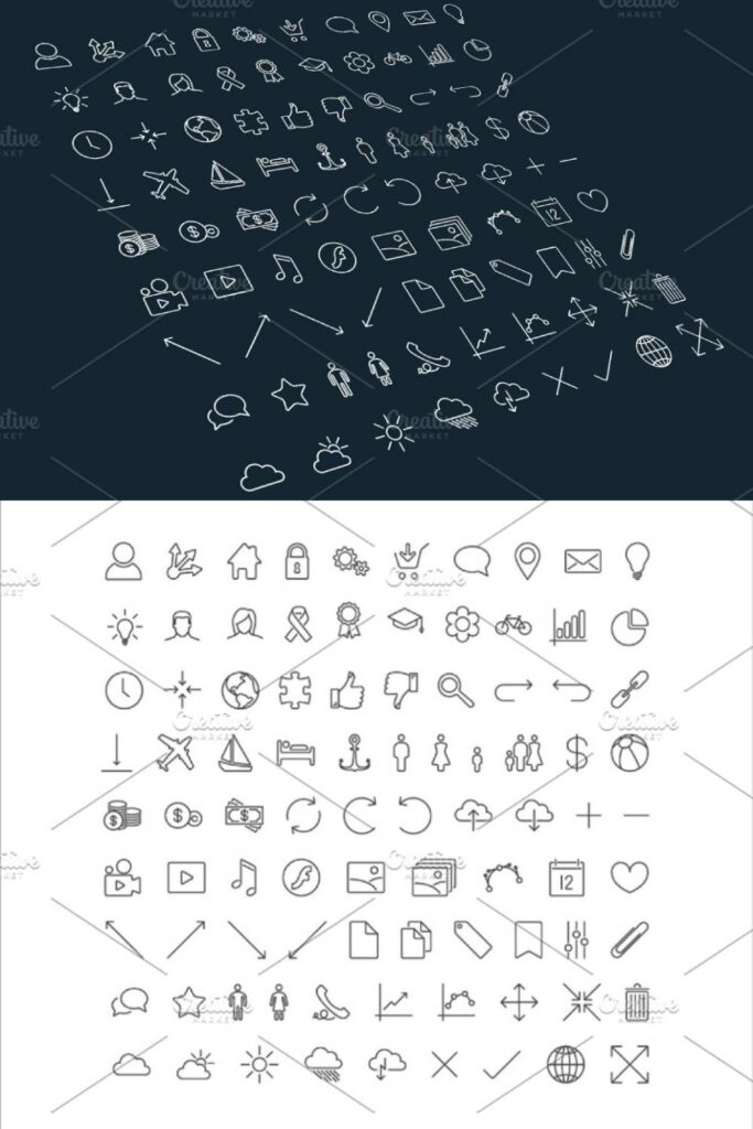 Thin Line Icon Collection – MasterBundles