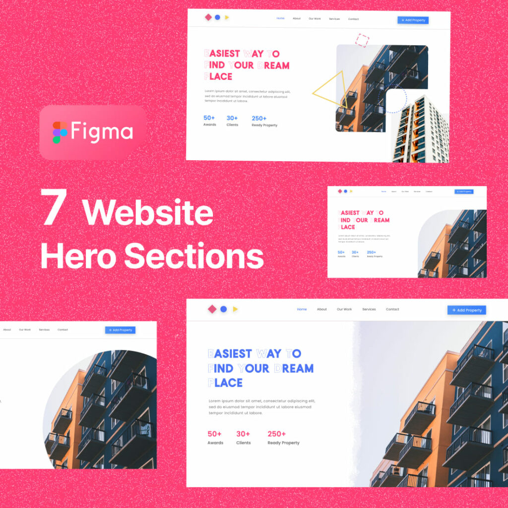 7 Creavite Hero Section Layouts for Real Estate - MasterBundles