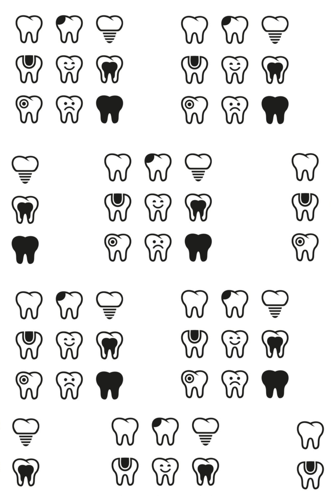 Tooth Vector Icons Set – MasterBundles