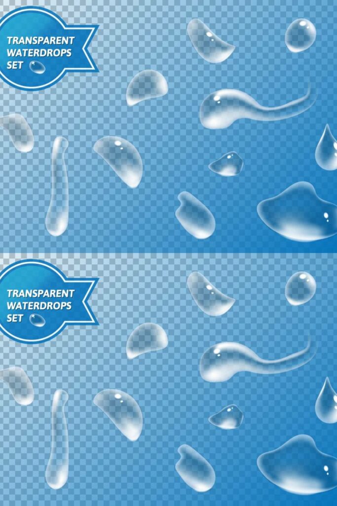Transparent Water Drops Set – MasterBundles
