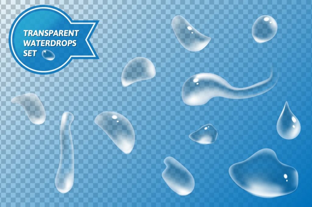 Transparent Water Drops Set – MasterBundles