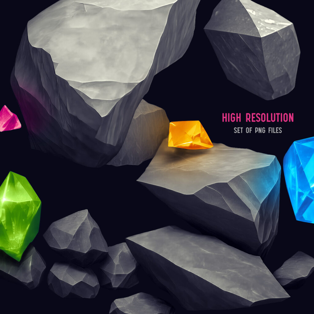 Treasure Gems - Color Bitmap Font - MasterBundles