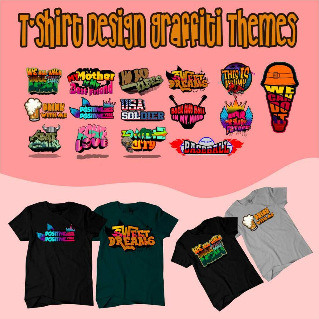 T-Shirt Design Graffiti Themes , Only ? | MasterBundles