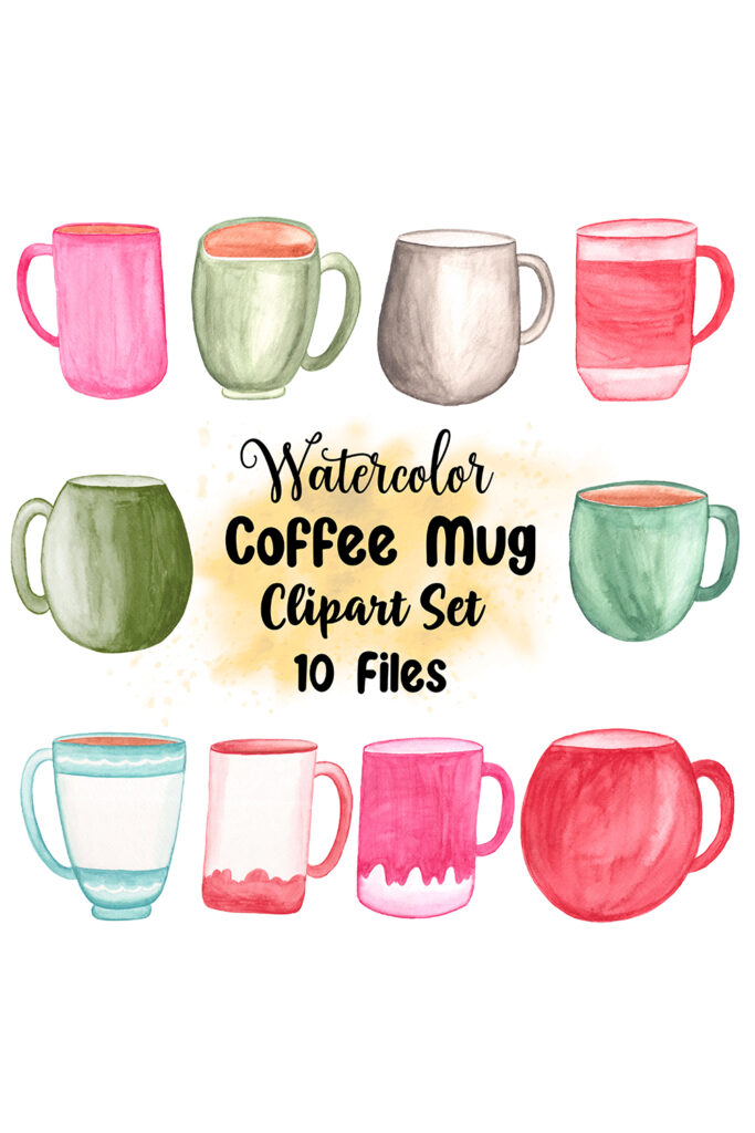 Watercolor Coffee Mug Clipart - MasterBundles