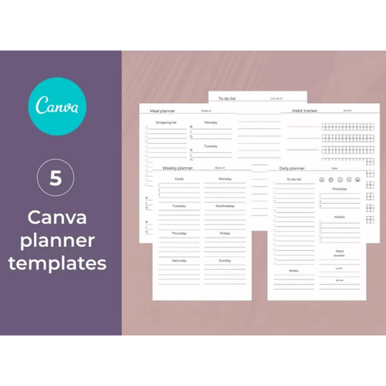 Canva Planner Templates | Editable Planner Pages - MasterBundles