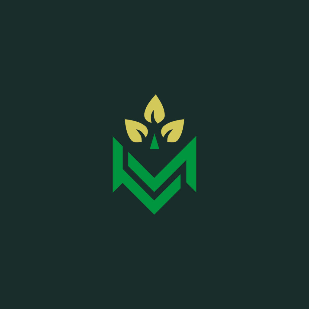 M Letter | Tree | Agriculture Logo - MasterBundles
