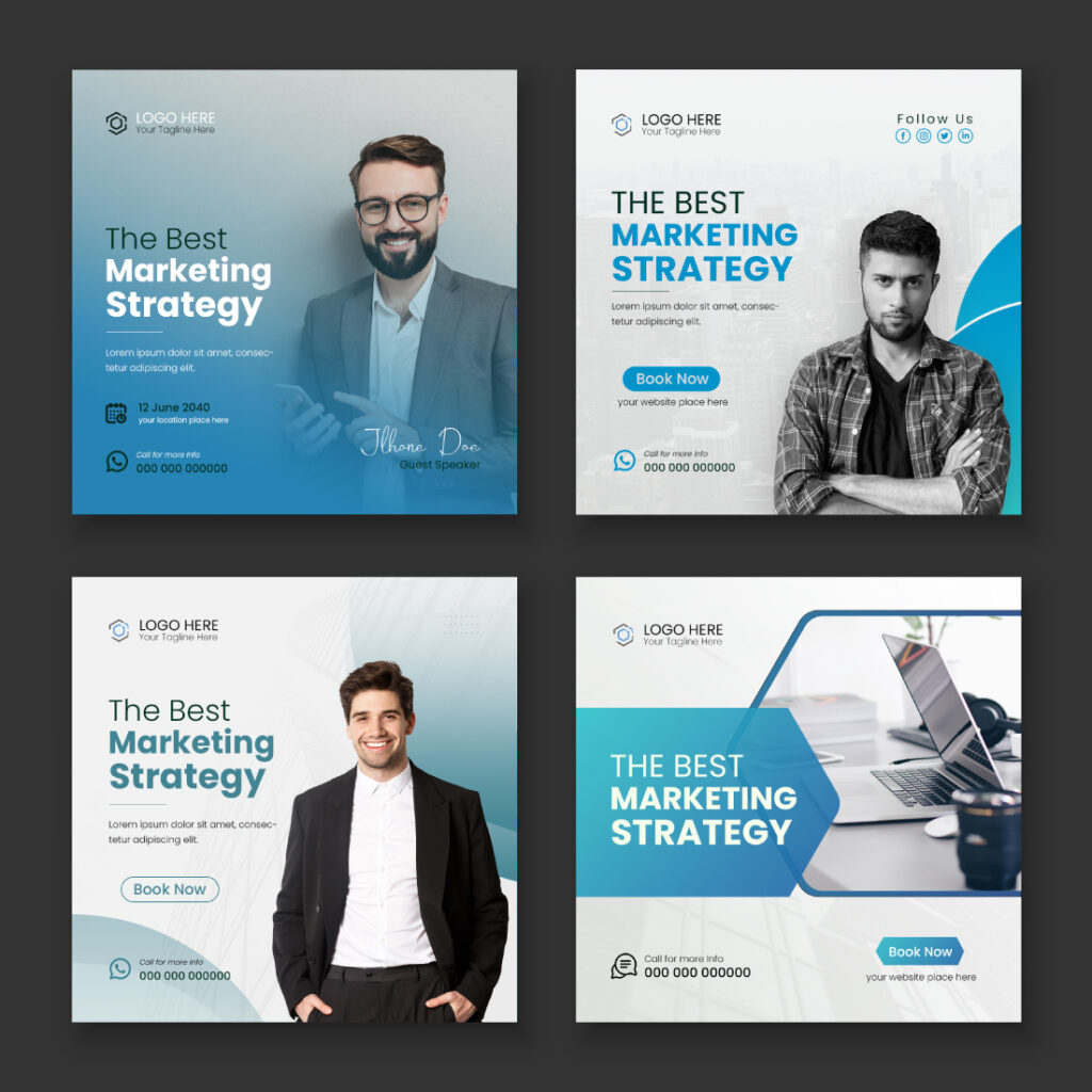 Digital Marketing Webinar Social Media Post Design - MasterBundles