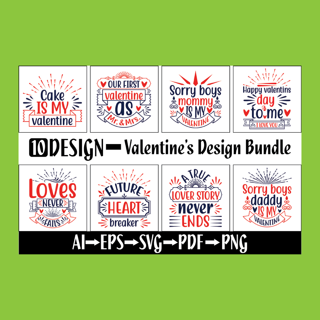 Valentines Typography Design Bundle Masterbundles 