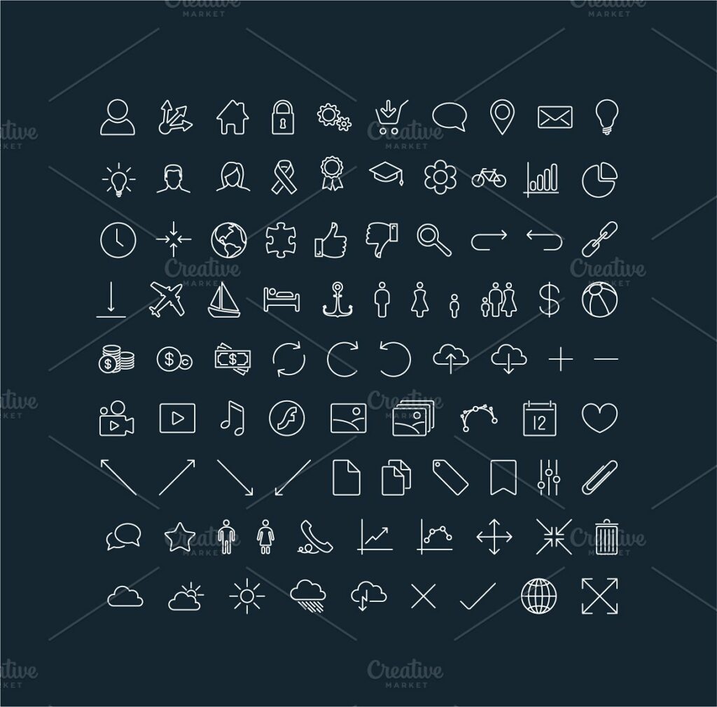 Thin Line Icon Collection – MasterBundles