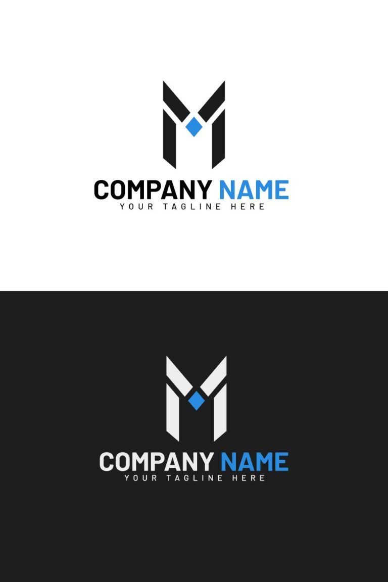 Professional M letter Logo DE - MasterBundles