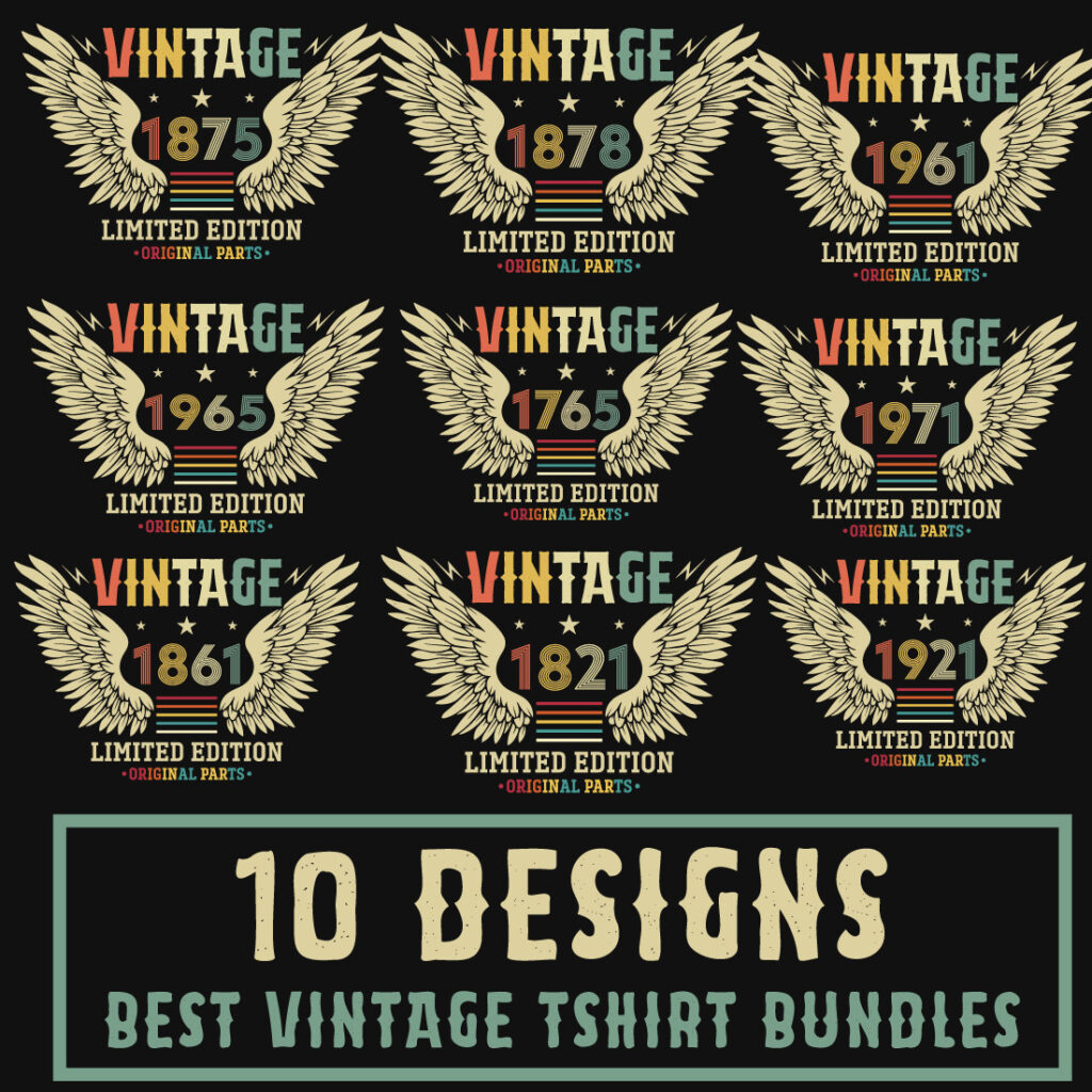 10 Best Vintage T-Shirt Designs Bundle - MasterBundles