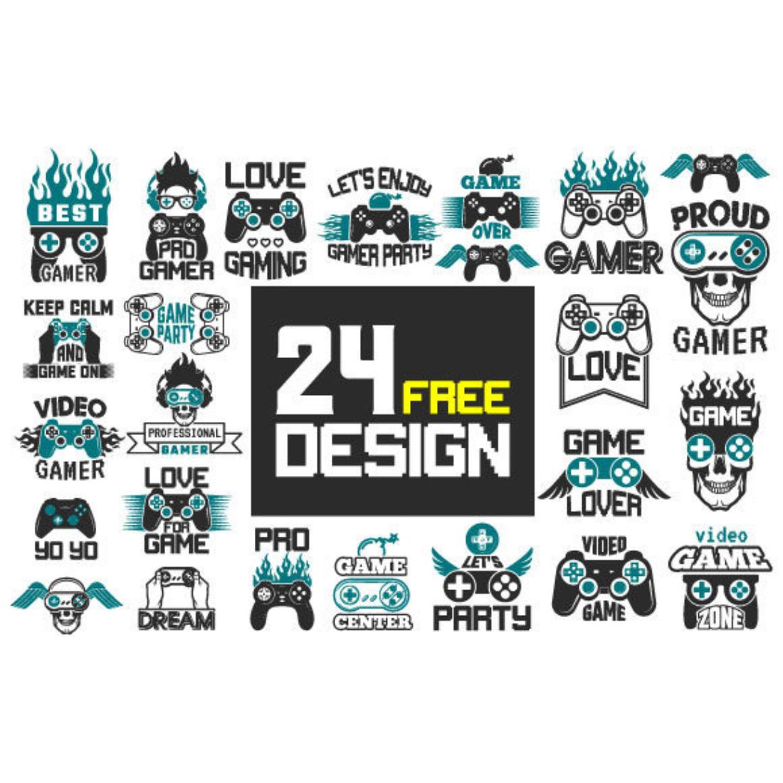 24 Designs Gaming Bundle SVG - MasterBundles