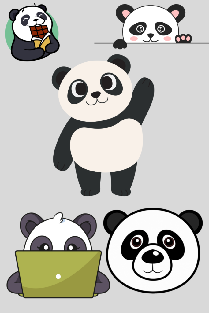 50 Pretty Panda Graphics - MasterBundles