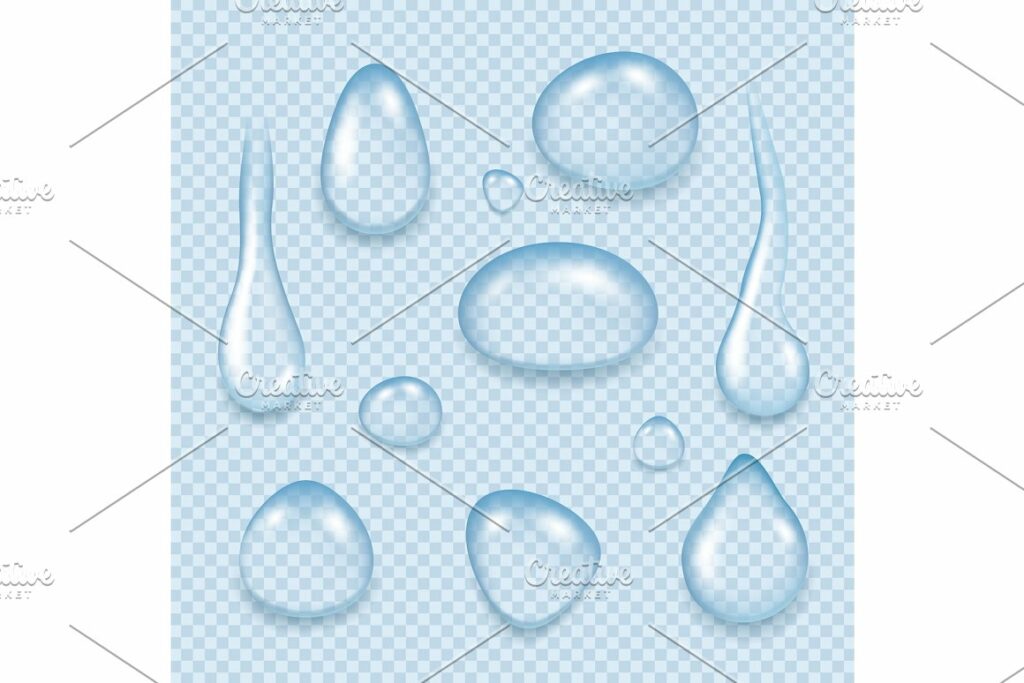 Water Drops. Aqua Fresh Liquid – MasterBundles