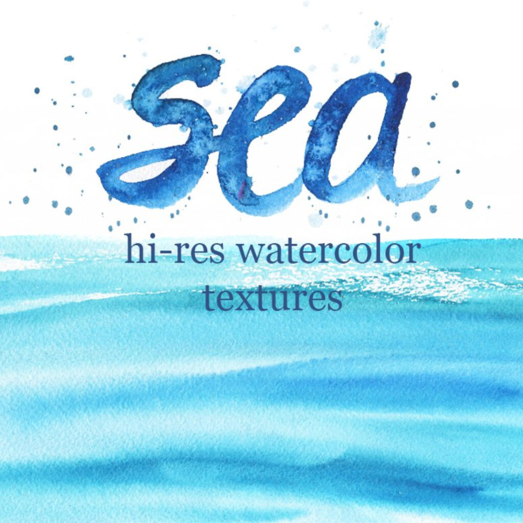 Watercolor Sea Textures – MasterBundles
