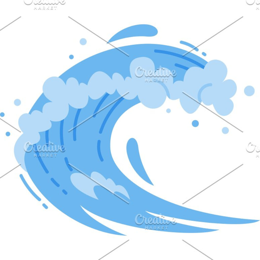 Wave Water Splash With Foam – MasterBundles