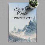 Winter Wedding Invitation Card Template - MasterBundles