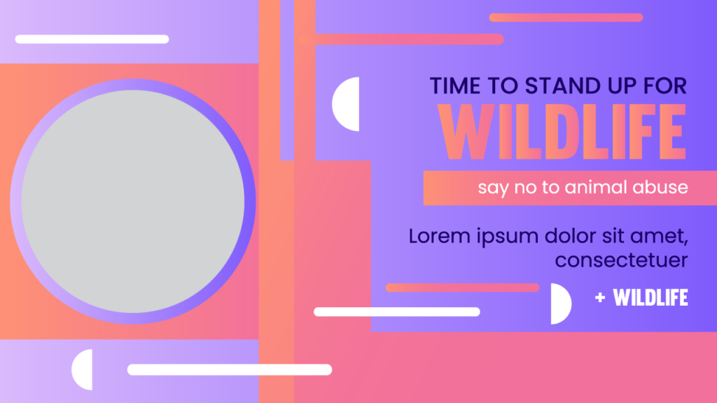 Wildlife Youtube Thumbnail Vector Template | MasterBundles