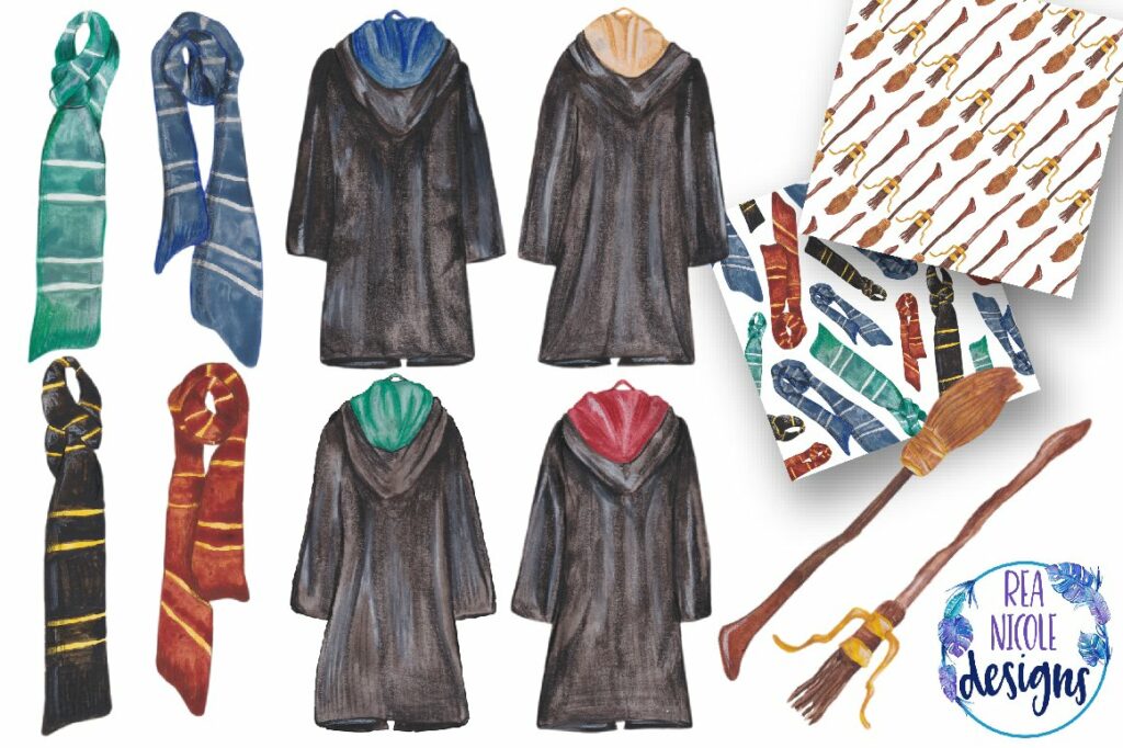 Wizard Magic Cloaks and Scarves – MasterBundles