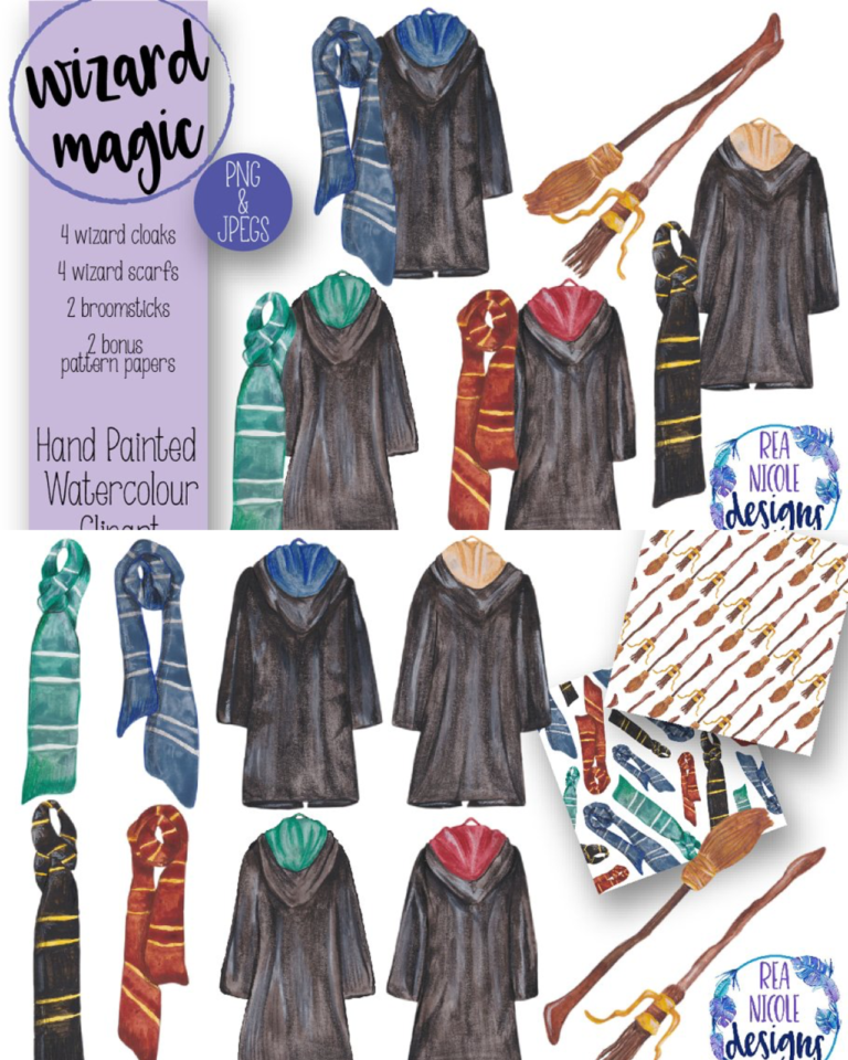 Wizard Magic Cloaks and Scarves – MasterBundles