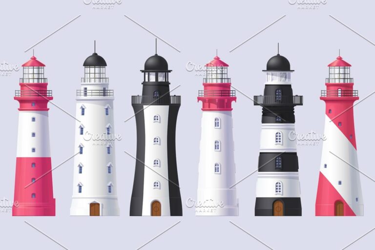Lighthouse, Light House, Beacon Set – MasterBundles