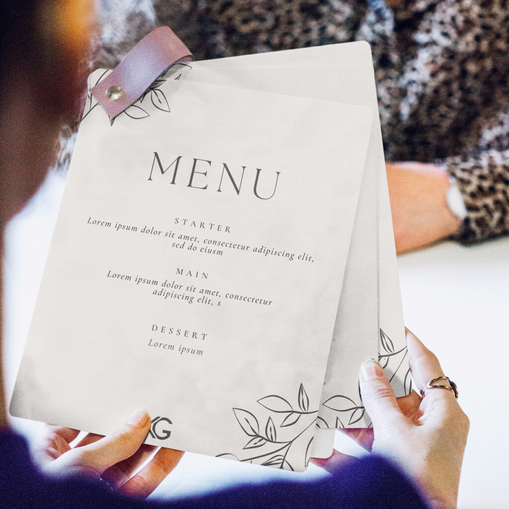 Classy Restaurant menu mockup | MasterBundles