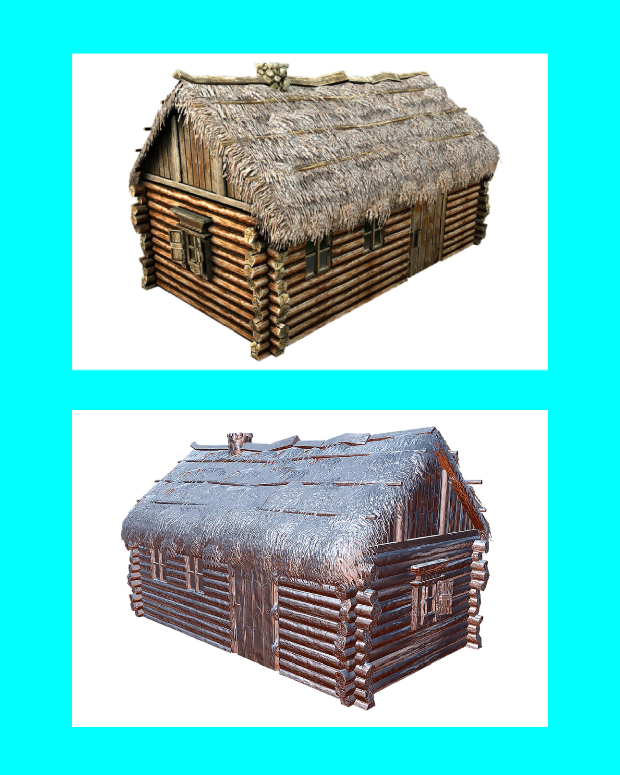 Wooden Thatch House – MasterBundles