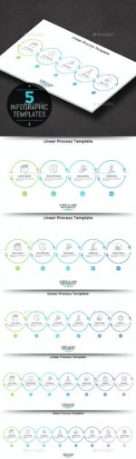 5 Linear Infographic Templates – MasterBundles