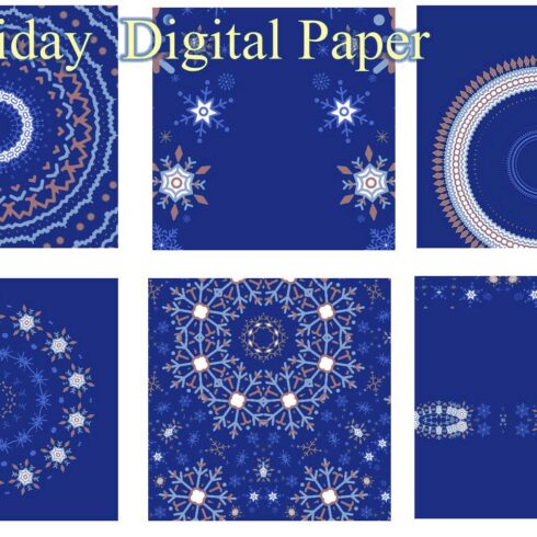 Holiday Digital Paper POD Royal Blue - MasterBundles