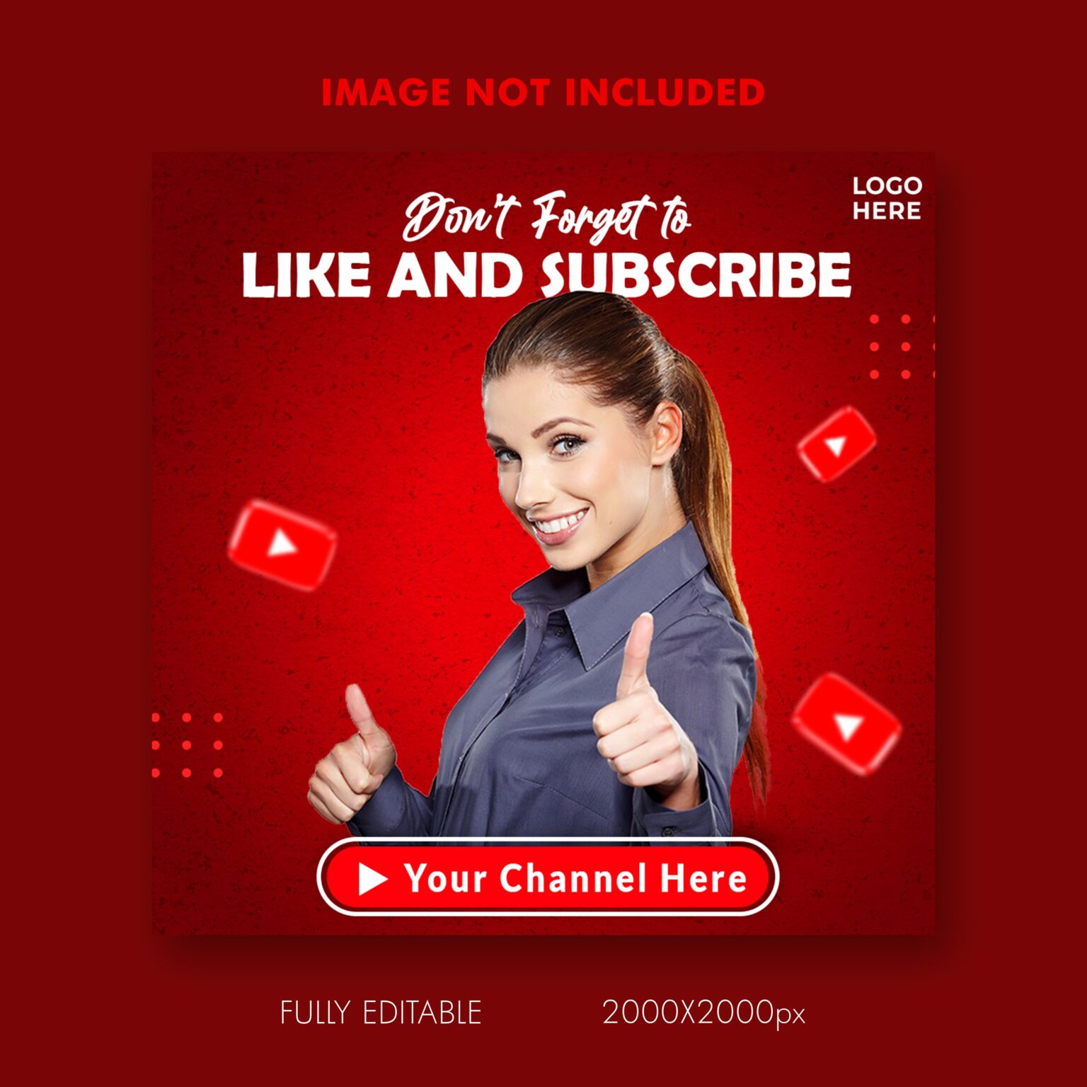 10 Social Media Post Banner For YouTube Subscriber PSD Template ...