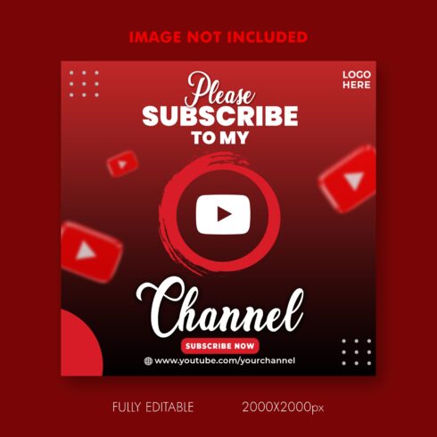 10 Social Media Post Banner For YouTube Subscriber PSD Template ...