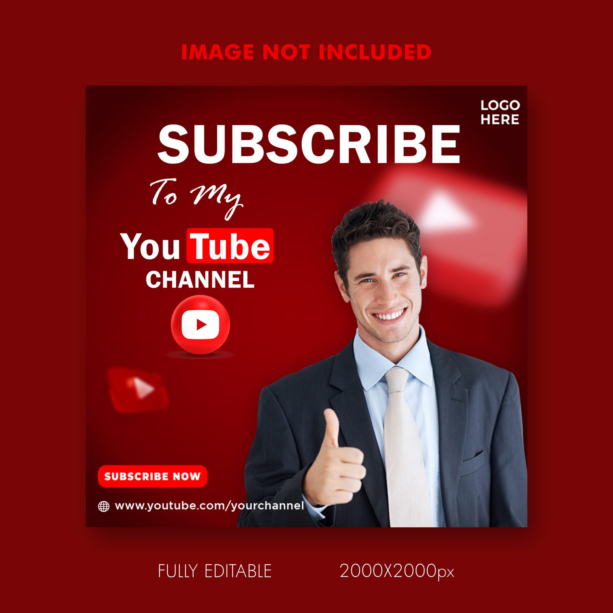 10 Social Media Post Banner For YouTube Subscriber PSD Template ...