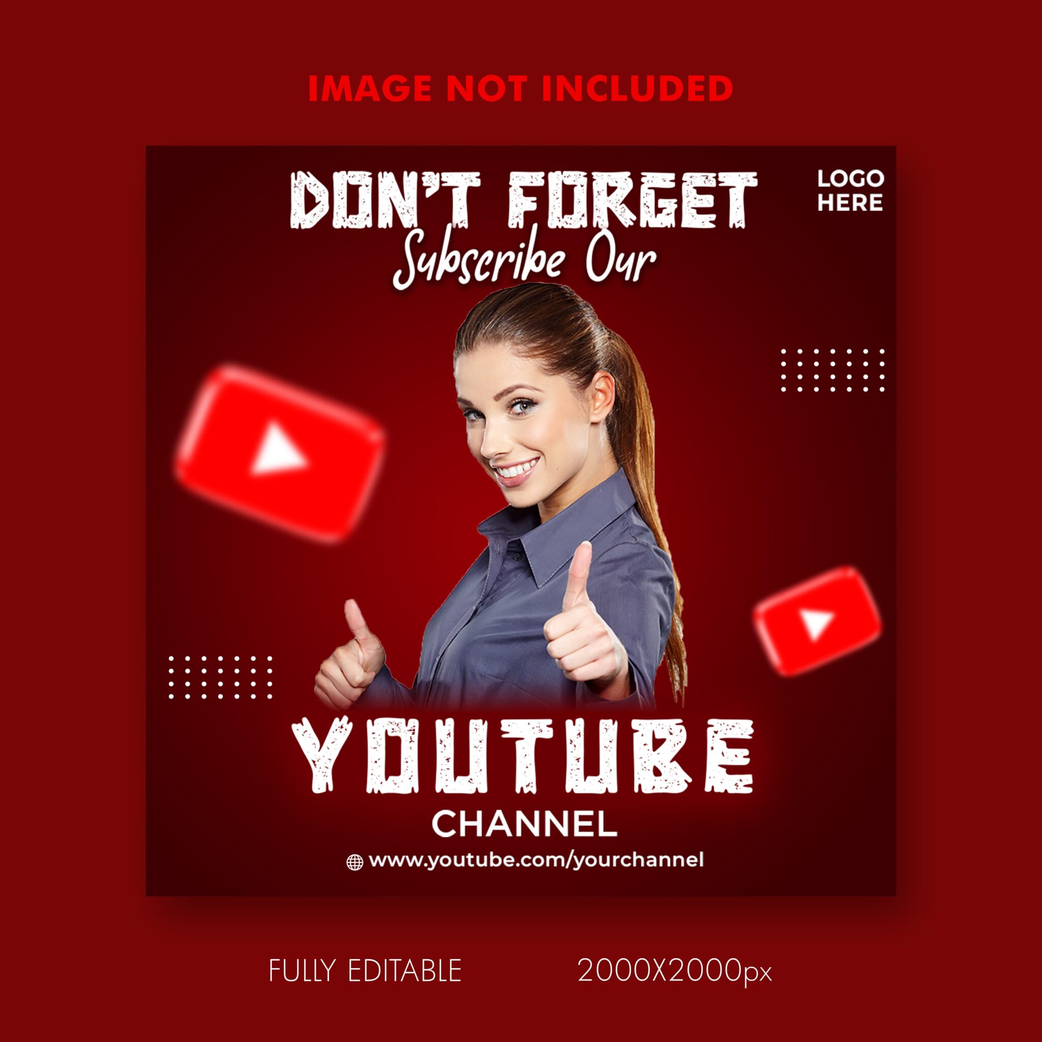 10 Social Media Post Banner For YouTube Subscriber PSD Template ...