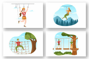 13 Zip Line Illustration - MasterBundles