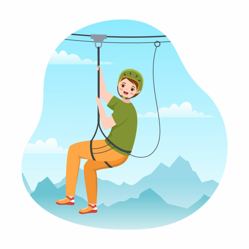 13 Zip Line Illustration - MasterBundles