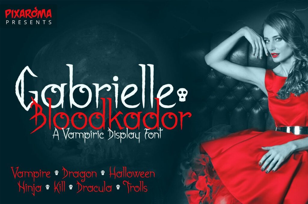 Gabrielle Bloodkador Font – MasterBundles