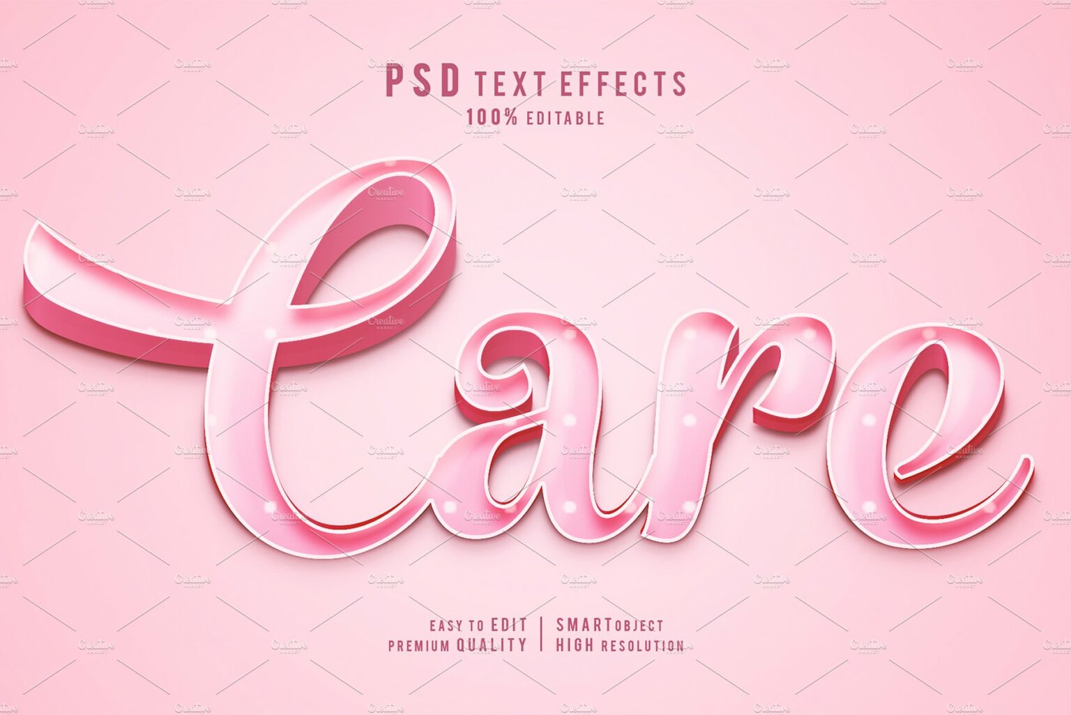 Creative Care 3D Text Effects – MasterBundles