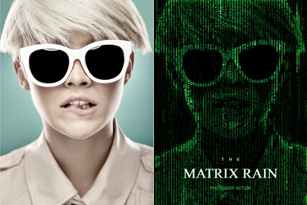 Matrix Rain Photoshop Action – MasterBundles