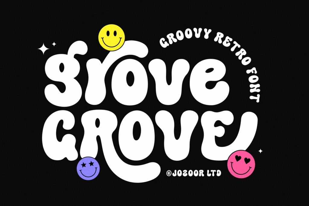 Grove - Retro Groovy Font – MasterBundles