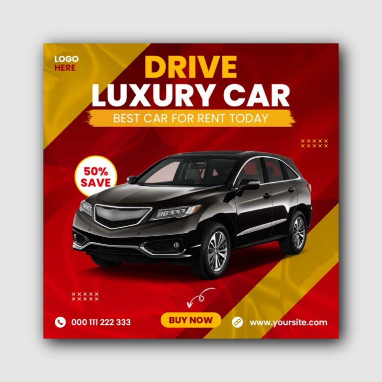 Luxury Car Social Media Instagram Post Template - MasterBundles