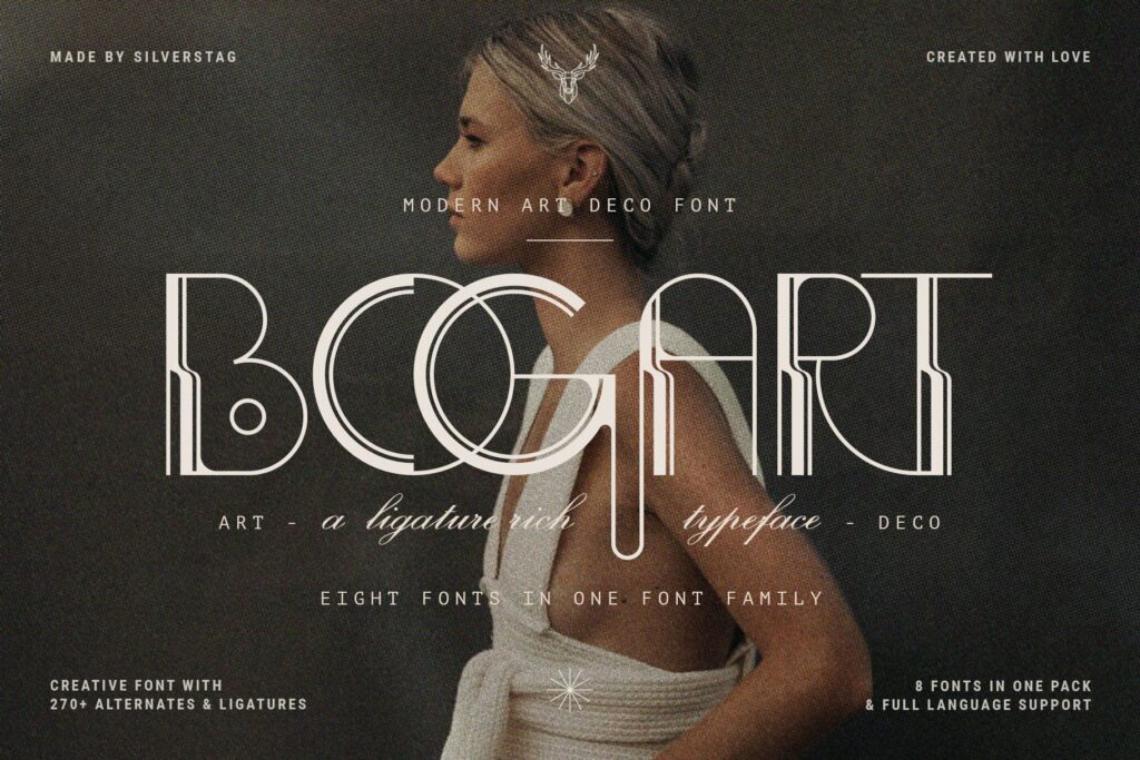 BogArt Deco - Ligature Font Family – MasterBundles
