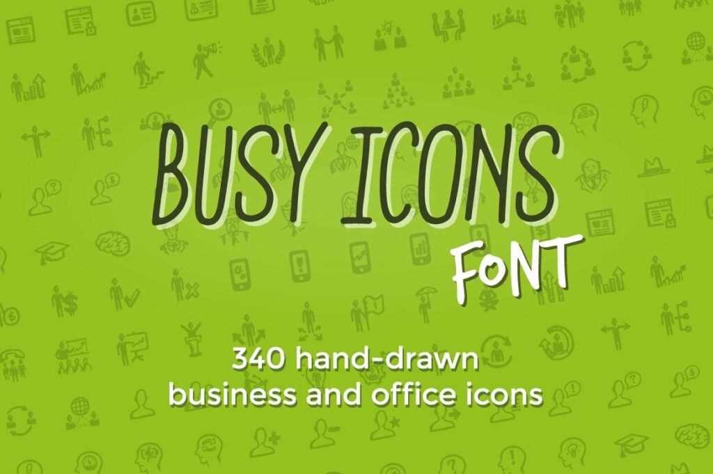 Busy Icons Font – MasterBundles