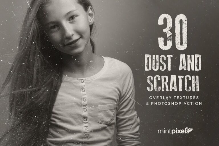 30 Dust and Scratch Overlay Textures – MasterBundles