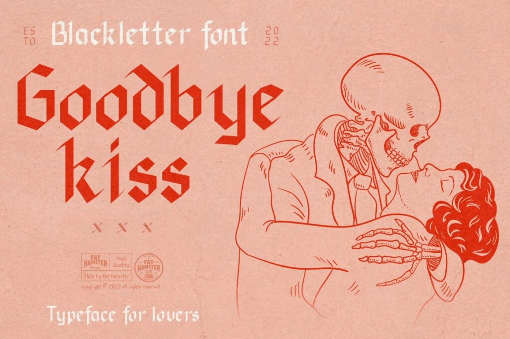 Goodbye kiss blackletter font – MasterBundles
