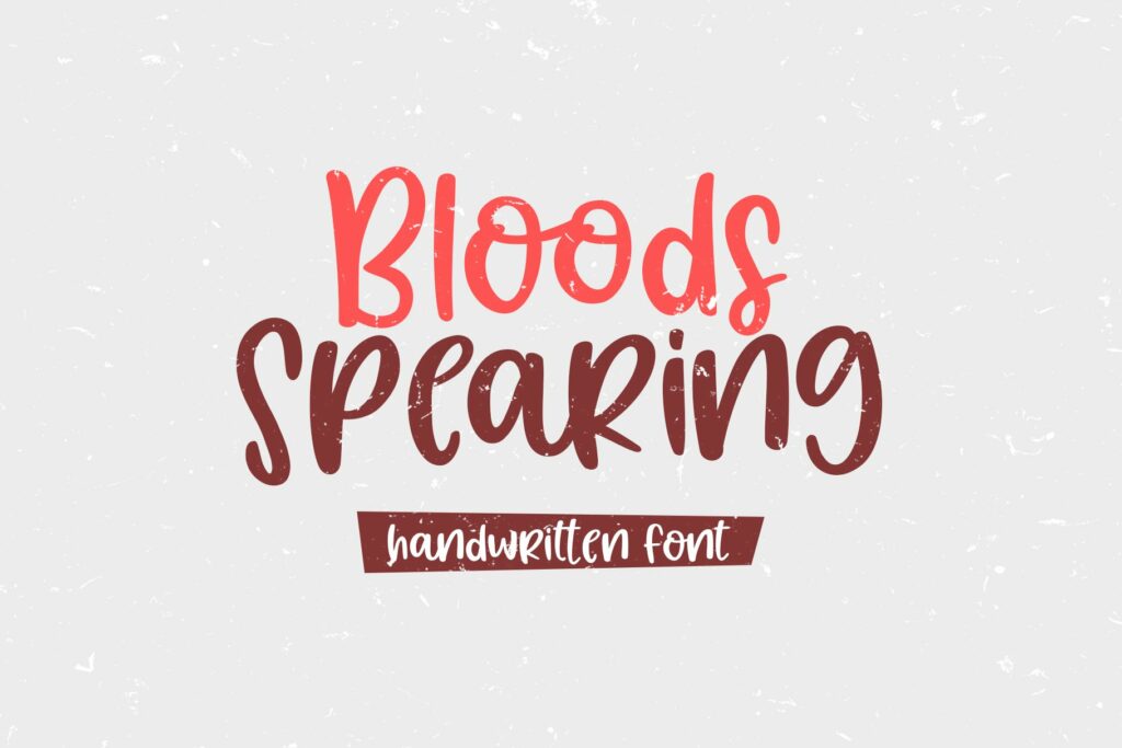 Bloods Spearing | handwritten font – MasterBundles