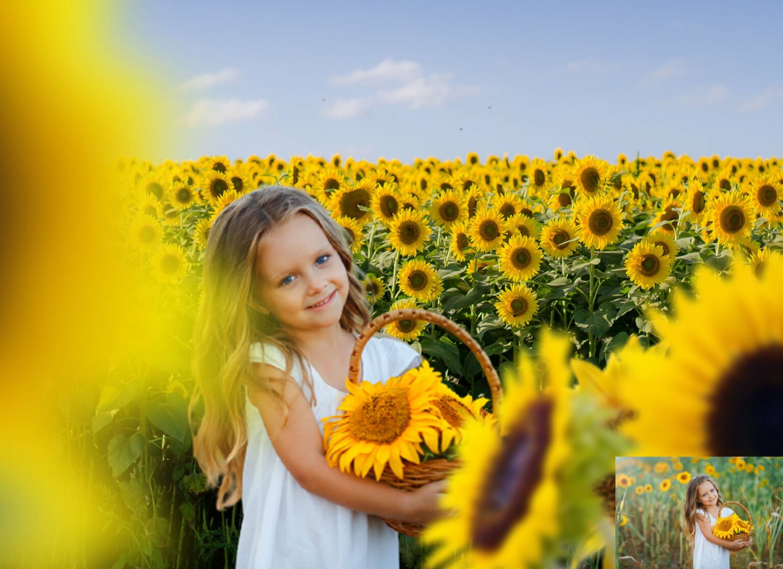 Sunflower Photo Overlays + Backdrops – MasterBundles